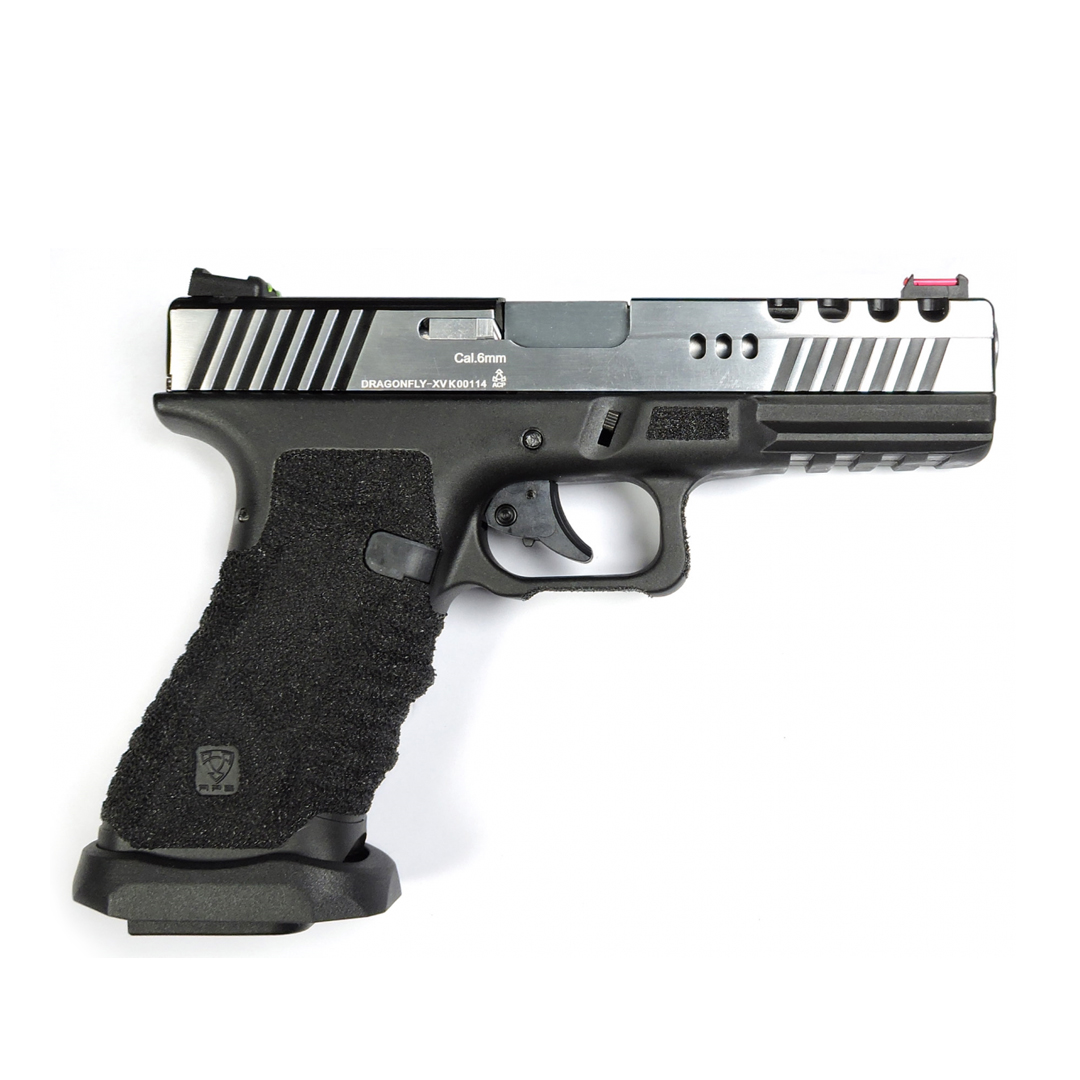 PISTOLA DE AIRSOFT GBB GREEN GÁS APS GLOCK DRAGONFLY PRATA GREEN GAS ...