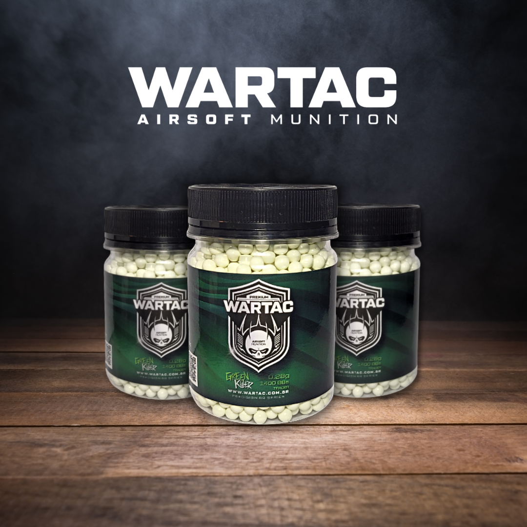 ESFERAS PLÁSTICAS AIRSOFT BBS WARTAC TRACER VERDE 0.28G 2800 BBS KILLER ...