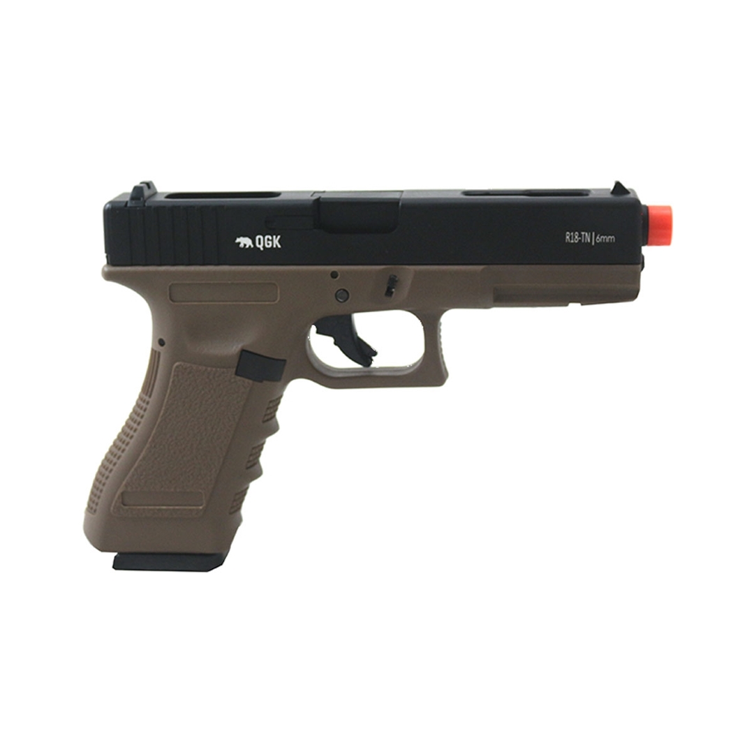 PISTOLA DE AIRSOFT A GAS GBB GREEN GAS ARMY ARMAMENT R18 GLOCK 18 TAN ...